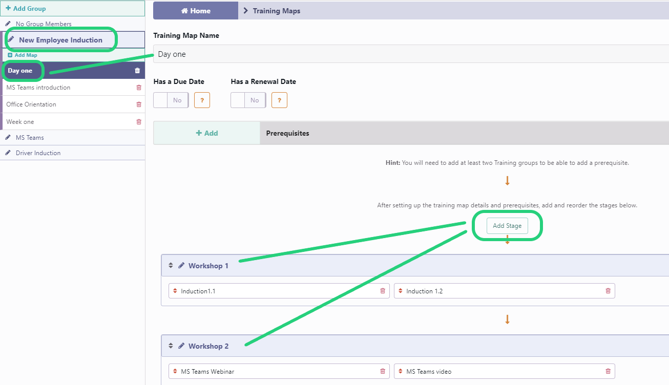 Create a Training Map