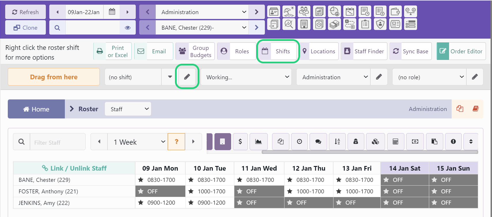 How to Create a Shift