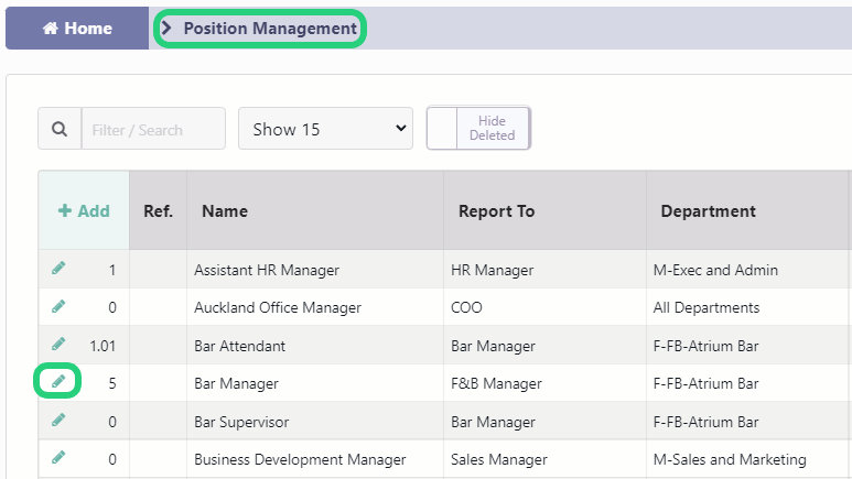 How to Assign a Training Group to a Position
