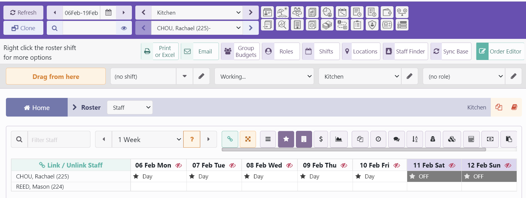 Create a Base Roster from Template