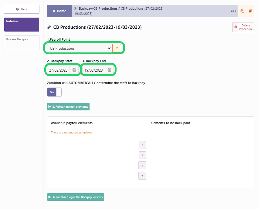 Create a Backpay Using the Backpay Payroll Process