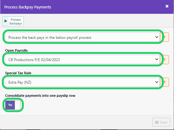 Create a Backpay Using the Backpay Payroll Process