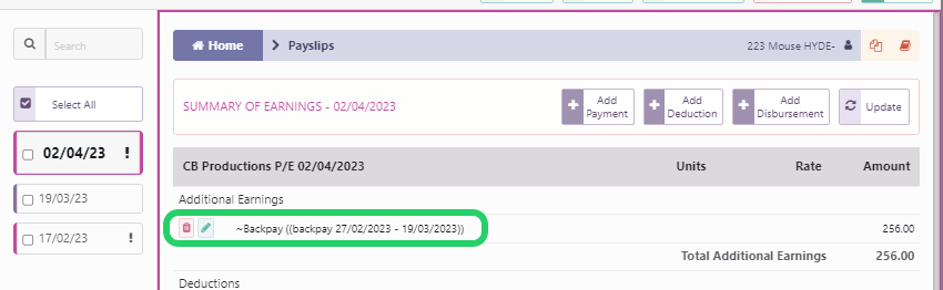 Create a Backpay Using the Backpay Payroll Process