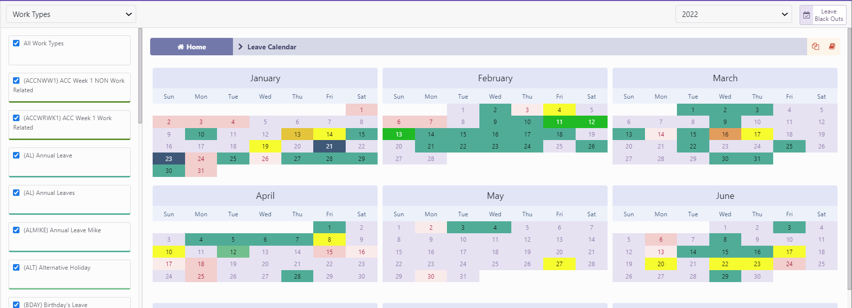 Leave Calendar Module Overview